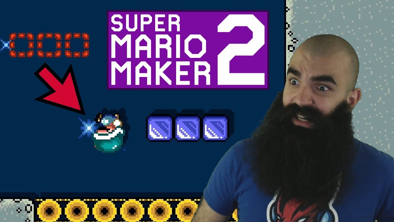 Mario Maker 2: No Skip Endless Super Expert Challenge #7 - Down is Up ...
