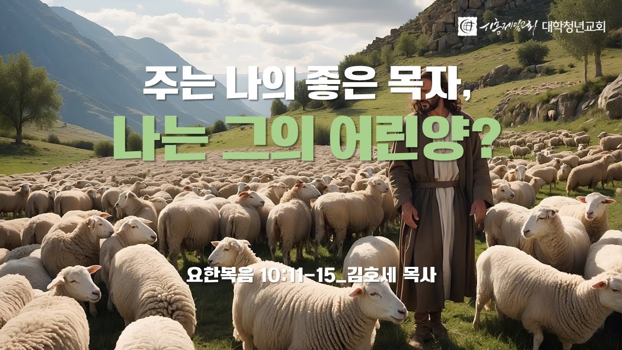 주는 나의 좋은 목자 나는 그의 어린양 요한복음 10 11 15 김호세 목사 Youtube