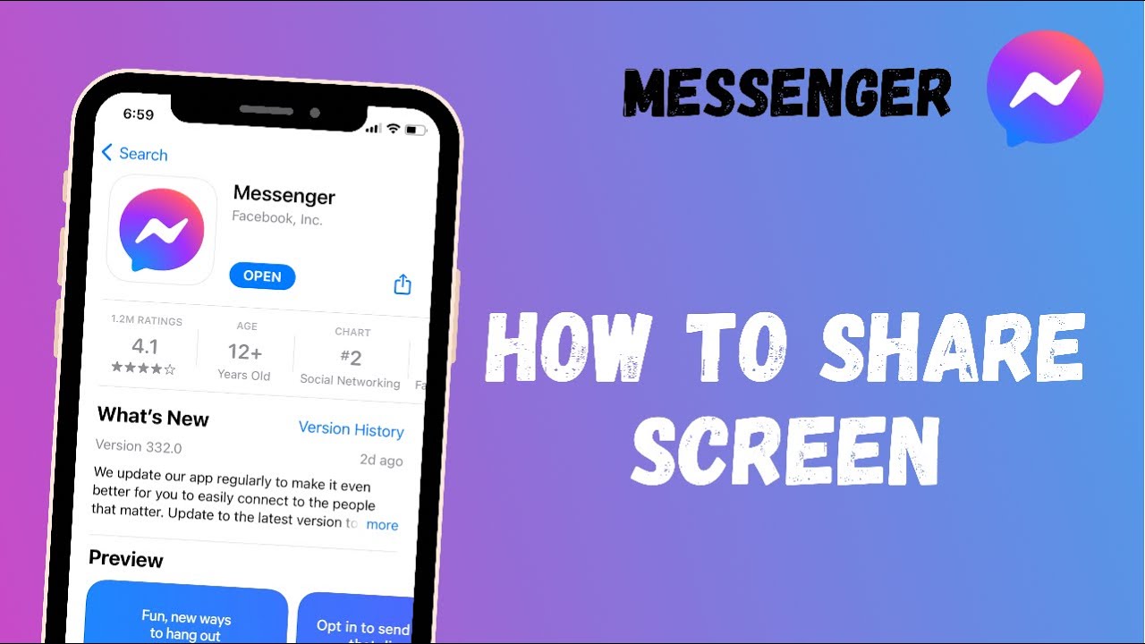 How to Share your Screen on Messenger App 2021 - YouTube