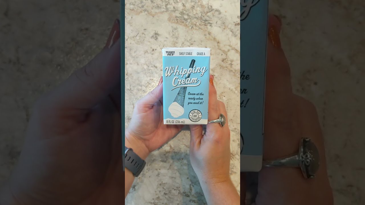 Review: Shelf Stable Whipping Cream from Trader Joes - YouTube