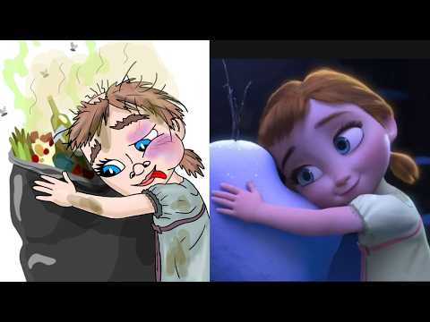 Frozen: Funny Elsa, Anna | Drawing Meme