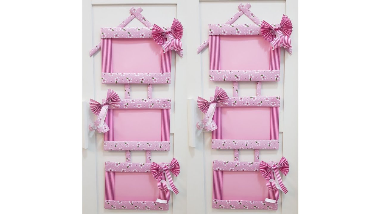 How To Make a Cardboard Photo Frame | Craft Ideas | Bingkai Foto Unik ...