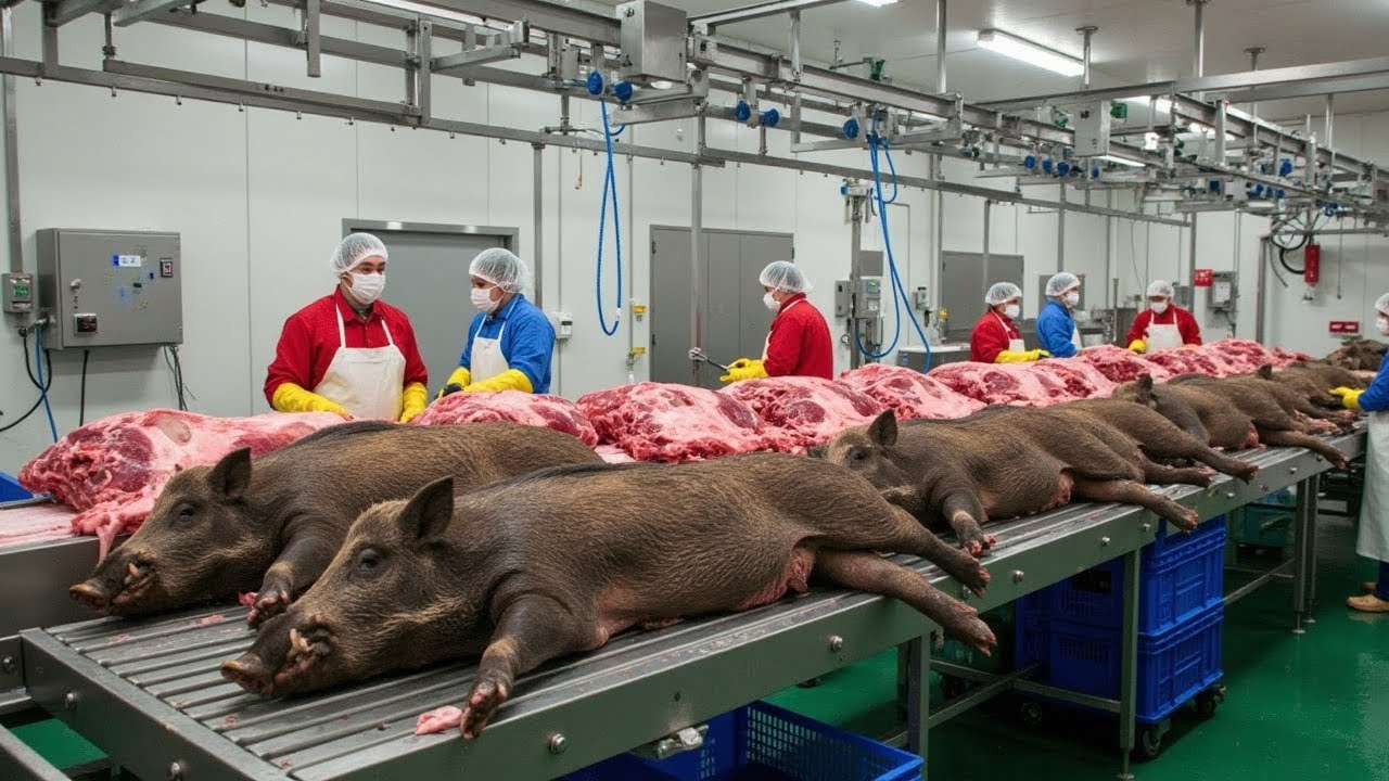 Unbelievable Hunt Millions of Wild Boars – Incredible Pork Factory ...