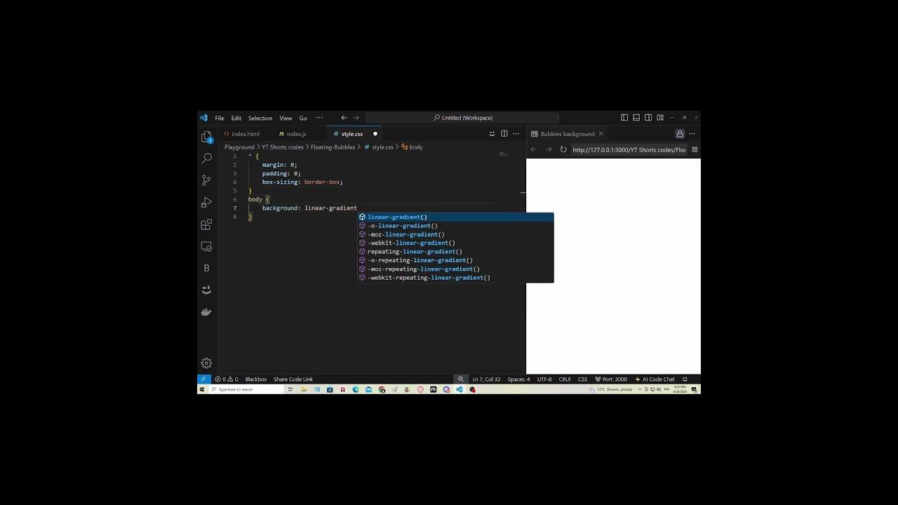 Bubbles background animation with HTML, CSS and JavaScript - YouTube