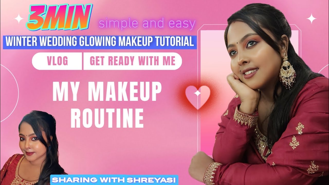 3️⃣min simple and easy winter wedding guest makeup tutorial 🤩 party ...