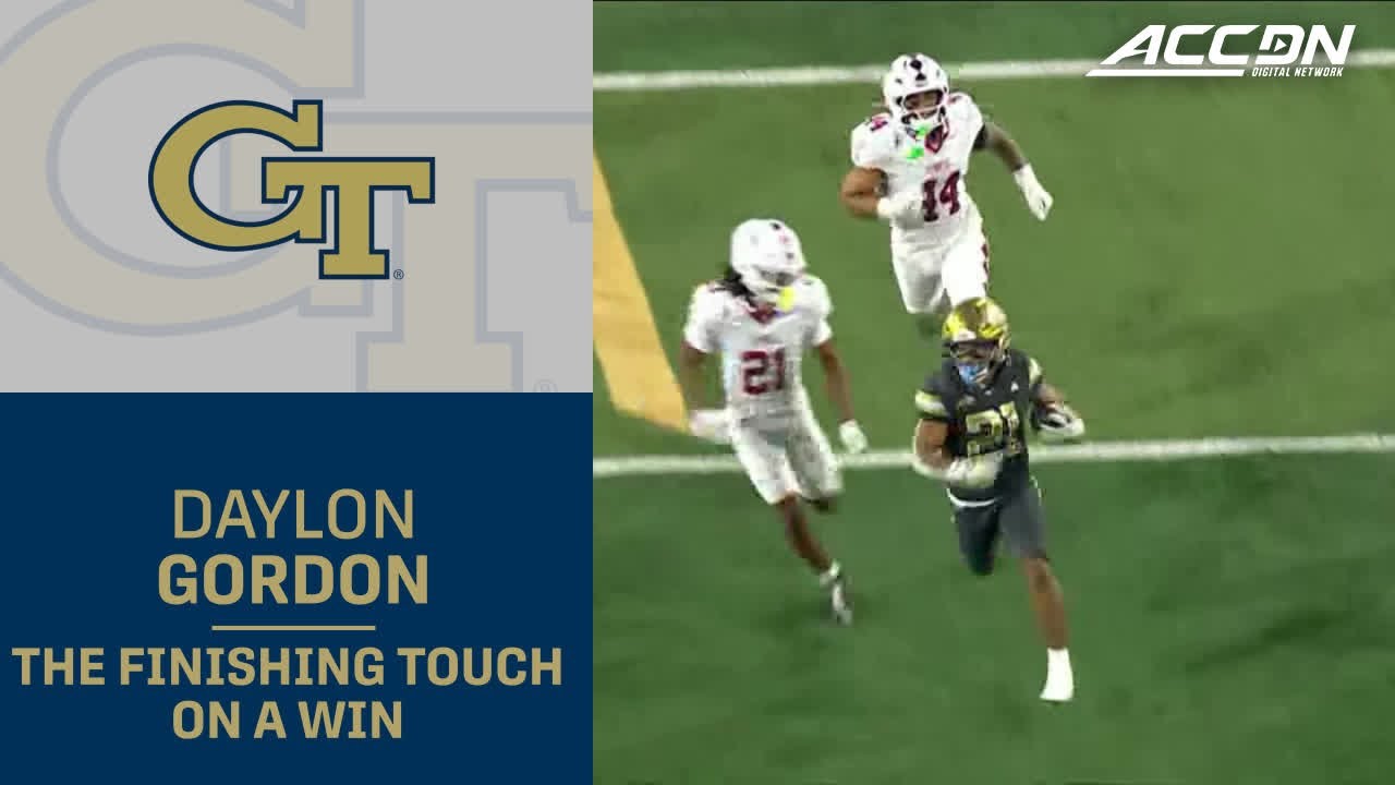 Daylon Gordon Puts The Finishing Touch On A Georgia Tech Victory - YouTube