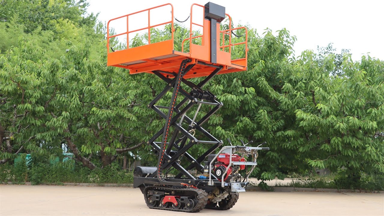 rubber tracks garden work platform - YouTube