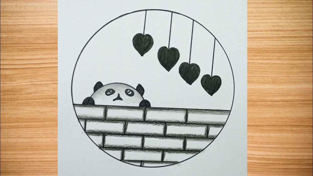 Panda 🐼 Drawing Easy/Panda Drawing Easy in Wall/ Panda Drawing easy ...