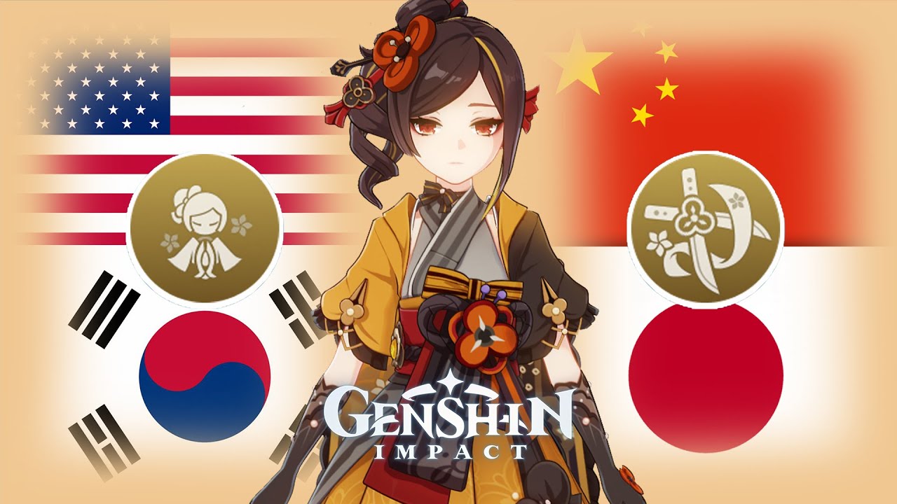 Chiori Voice in 4 Different Languages (Skills & Attack) | Genshin ...