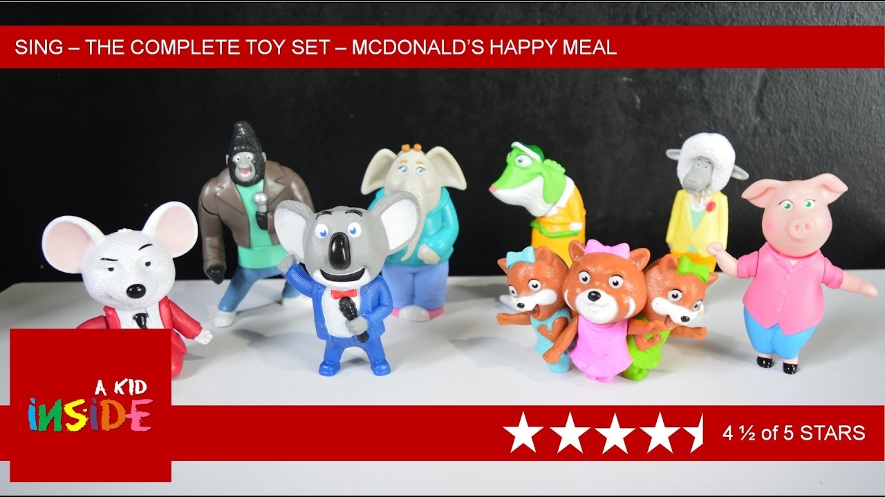 Sing McDonald's Happy Meal - The Complete Toy Set - YouTube