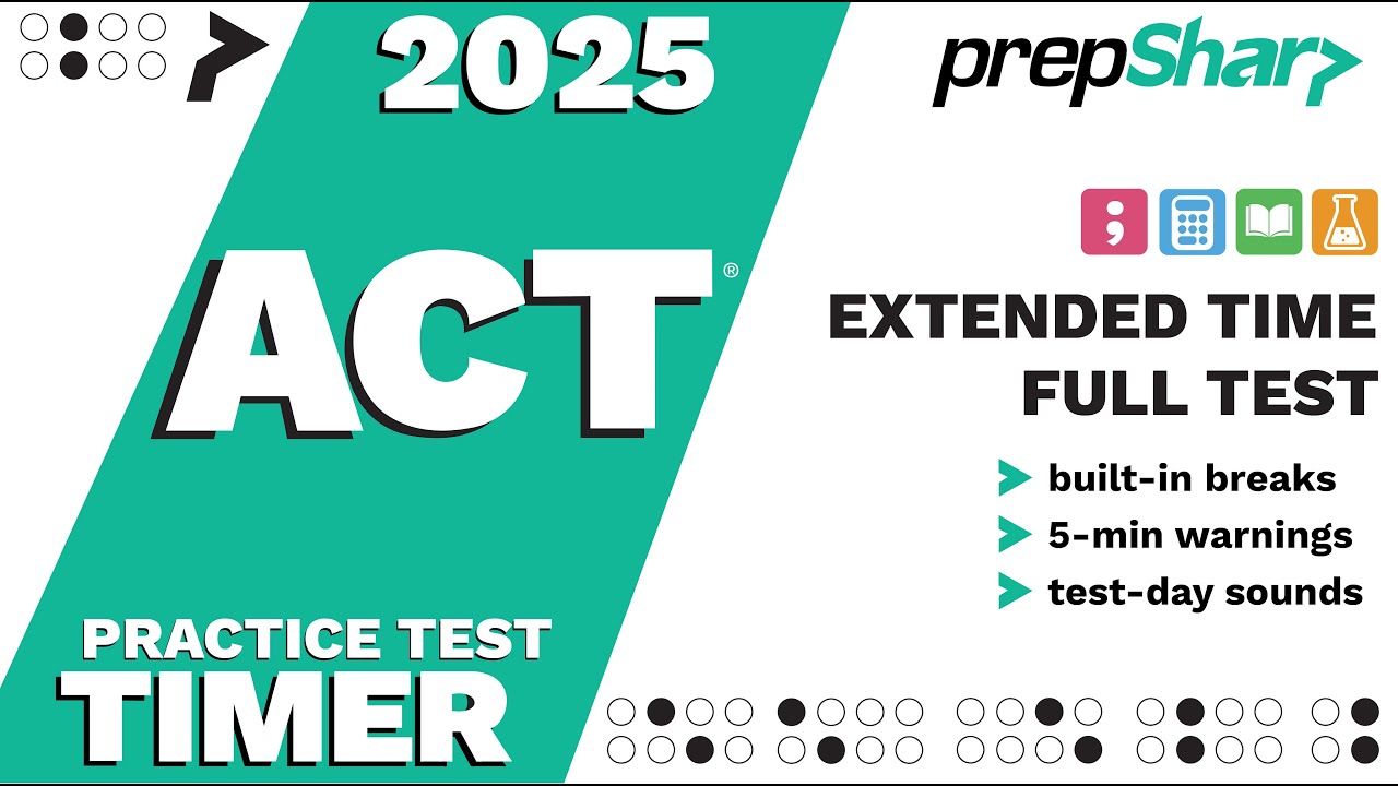 ACT Full Exam Test Timer (Extended Time) - YouTube
