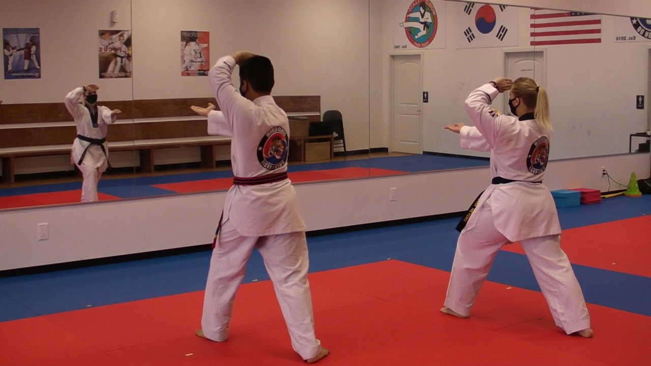 Tiger J. Kim's World Class TaeKwonDo - Blue Stripe Belt Form v2 - YouTube