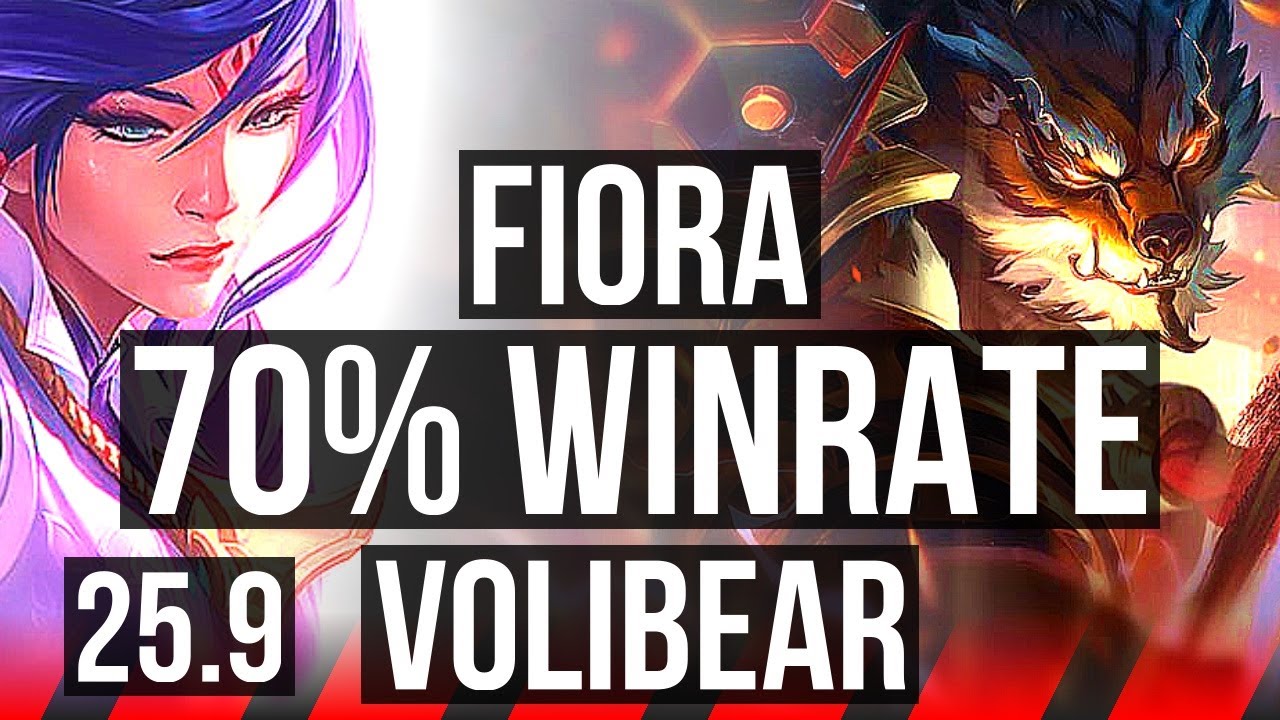 FIORA vs VOLIBEAR (TOP) | 70% winrate, 8 solo kills, 18/2/5, Legendary ...