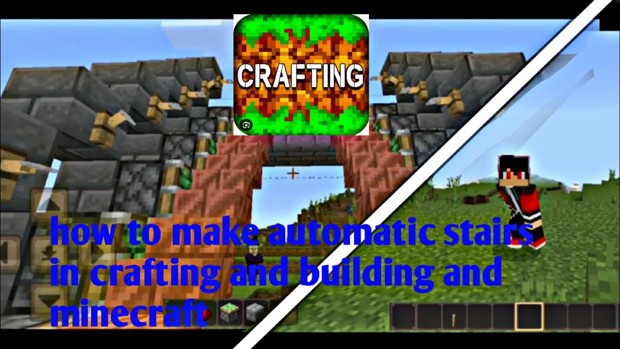 how to make automatic stairs in crafting and buildings and minecraft ...