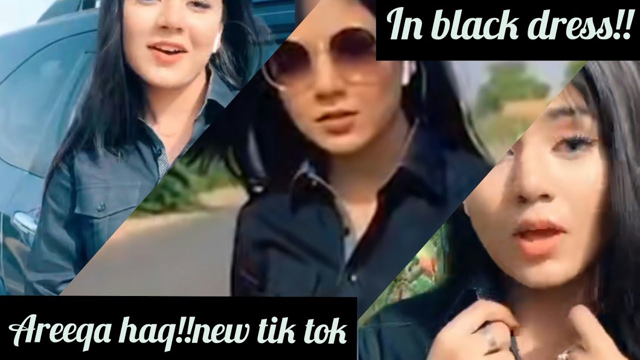 Areeqa haq new latest tik tok in black dress||new tik tok of areeqa haq ...