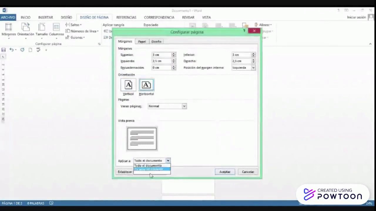 Como poner en horizontal una sola hoja en word - YouTube