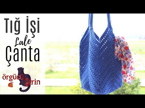 Tığ İşi Kolay Lale Çanta Yapımı / Örgü Modelleri