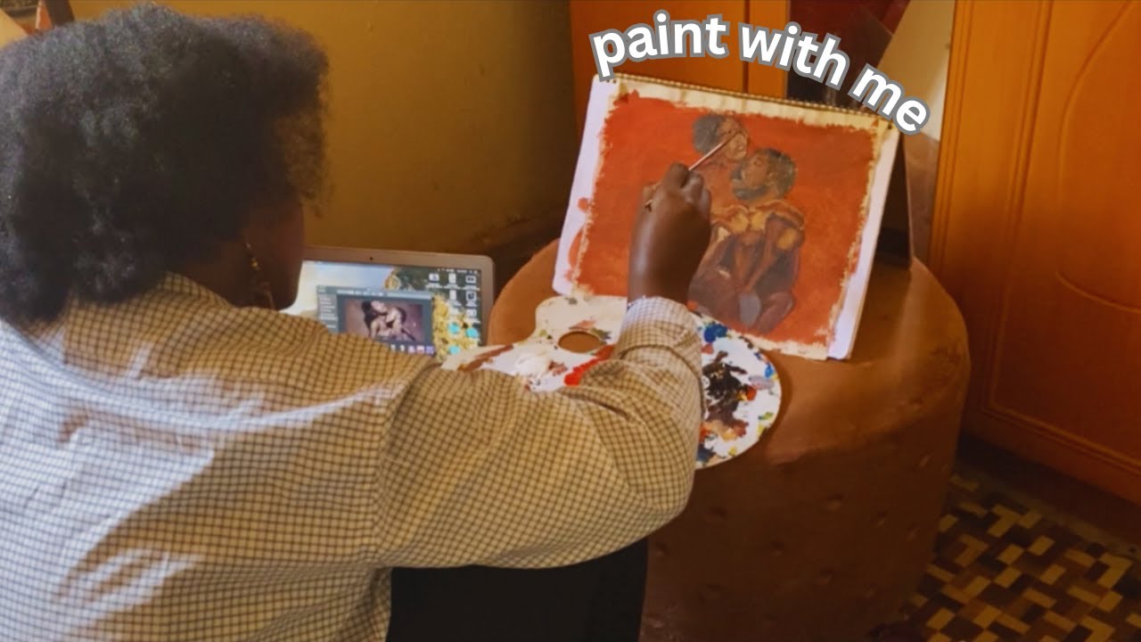 An acrylic painting ll finding my emotions in my paintings - YouTube