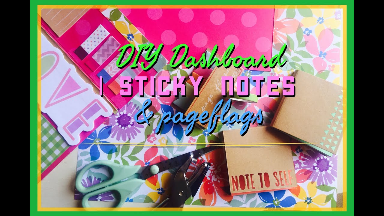 DIY: Planner Dashboard | sticky notes & pageflags - YouTube