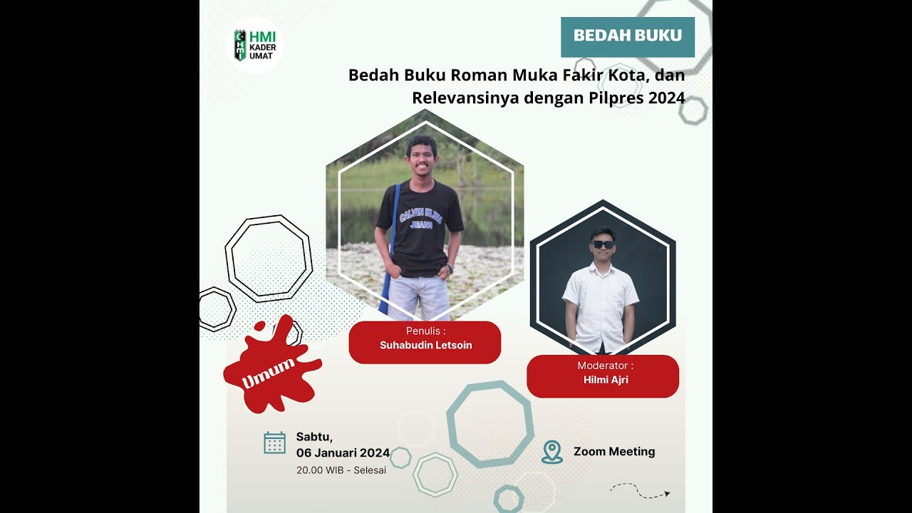 Bedah Buku-SuhabudinLetsoin "Bedah Buku Roman Muka Fakir Kota, dan ...