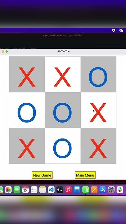 tic tac toe in python with the help of turtle 🐢🐢🐢 #programming #code # ...