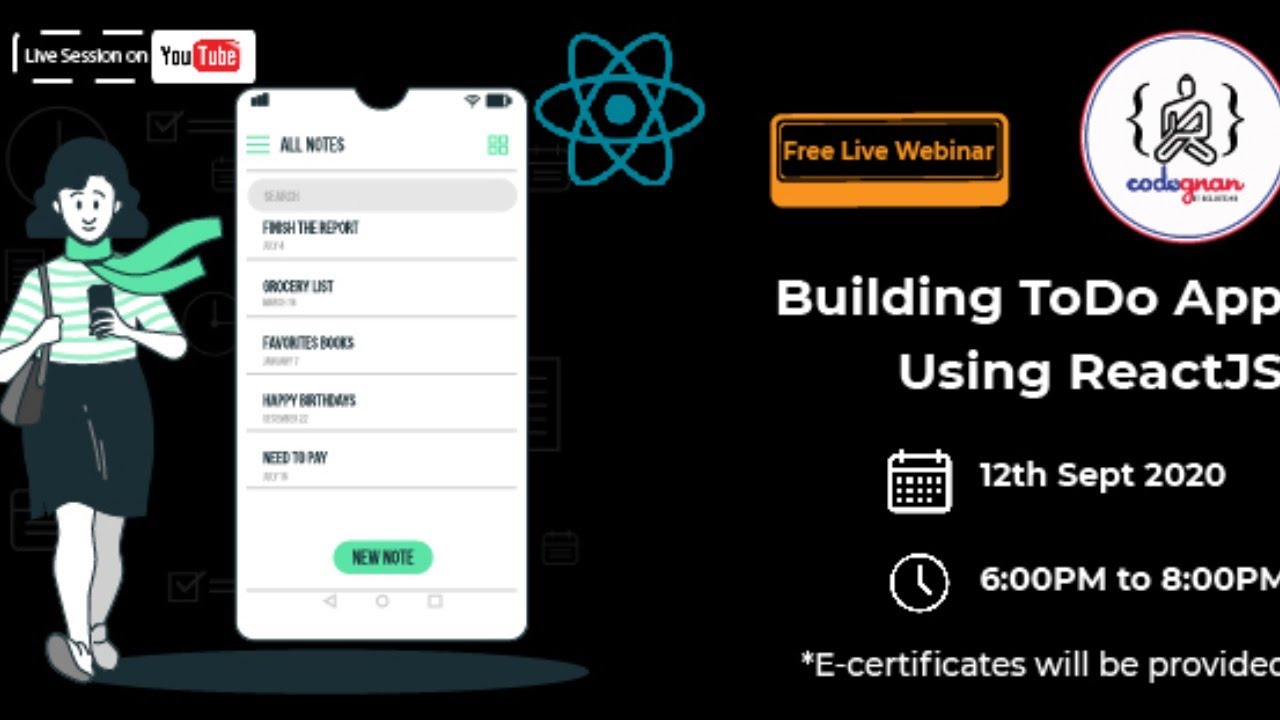 Building Todo App Using Reactjs Codegnan Gnanseries Youtube