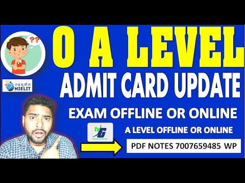 O A Level Update Notification ( Admit Card July 2023) Offline Exam or ...