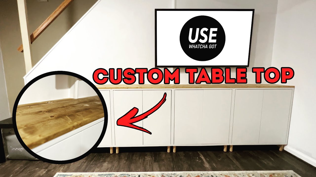 I Upgraded Ikea cabinets with a custom wood table top! - YouTube