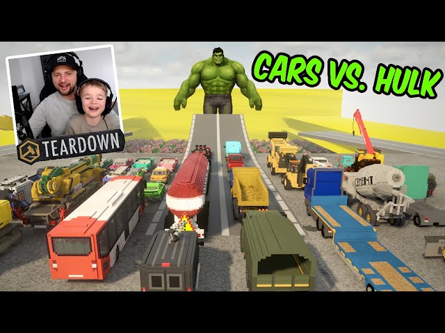 Hulk Quebra Carro Cars VS Hulk | Teardown Gameplay