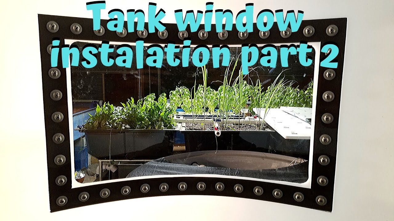 Aquaponic system Renovation part 18- GIANT tank window installation ...