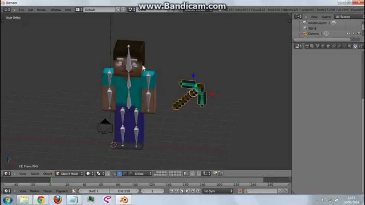 Blender Minecraft Tutorial : Parenting an object - YouTube