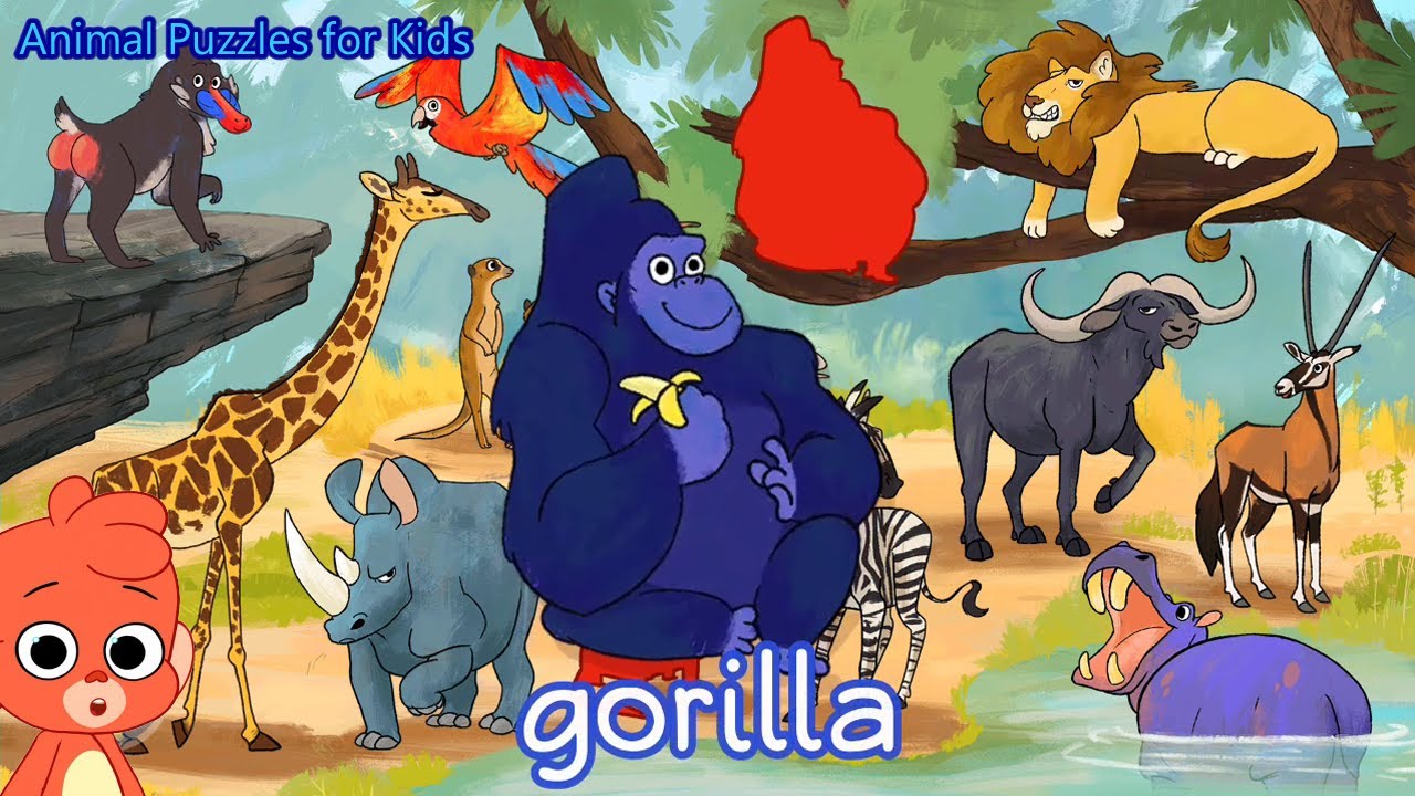 Kids Baboo Puzzles Club – Animal Names and Sounds for Children - YouTube