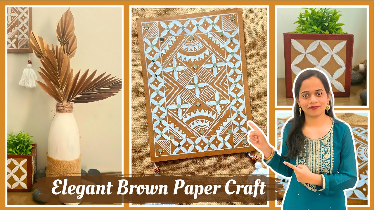 Unique Craft from Waste Brown Paper | DIY Decor Ideas | Craft from ...