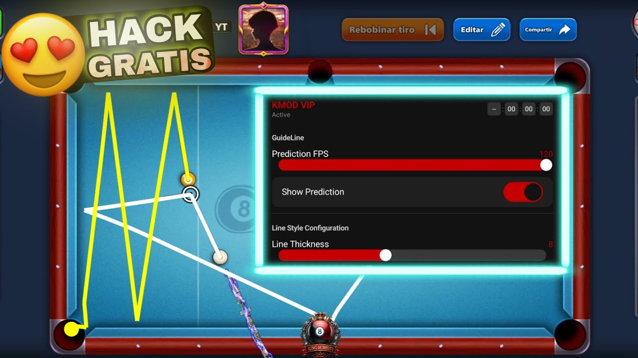 GRATIS‼️ EL MEJOR HACK 8 BALL POOL ULTIMA VERSIÓN 🔥 AUTO PLAY - LINEAS ...