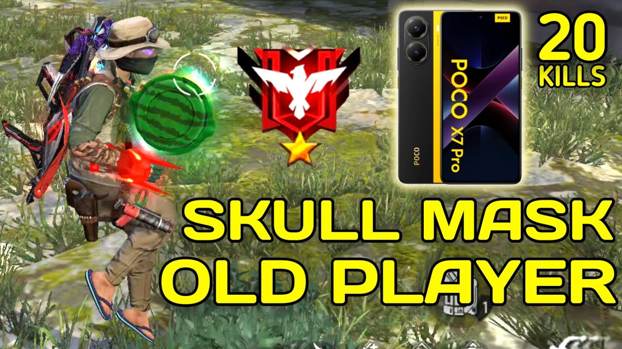 Skull Mask Old Player In Lobby !! ⚡ POCO X7 Pro Heroic Lobby #pocox7pro ...