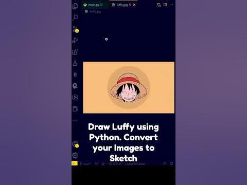 Draw Luffy Using Python | Convert your Images To Python turtle Sketch | #shorts #programming ...