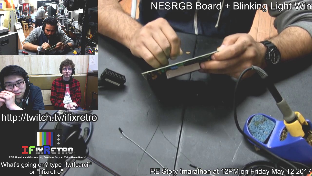 Original NES Mod #1 - NESRGB Board + Blinking Light Win - YouTube