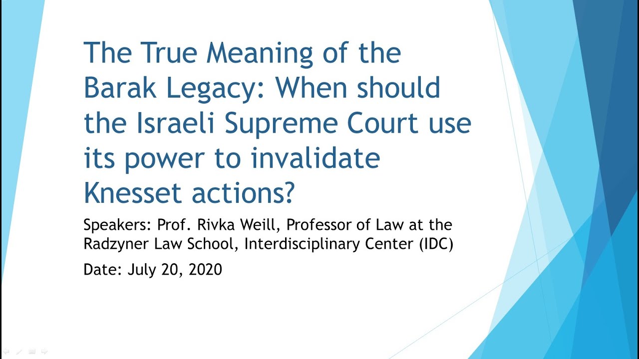 Webinar -The True Meaning of the Barak Legacy - YouTube