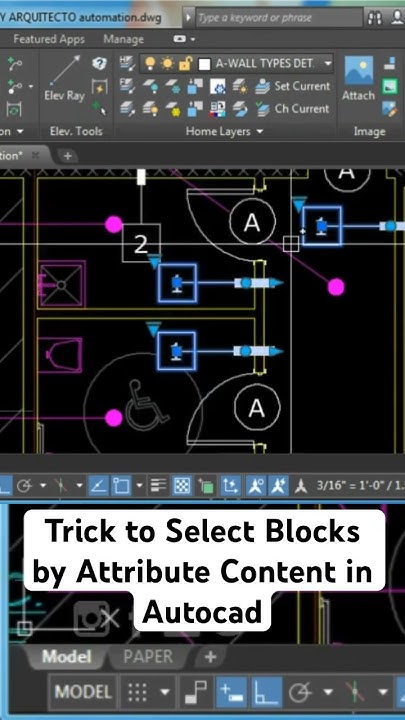 Trick to Select Blocks by Attribute Content in Autocad - YouTube