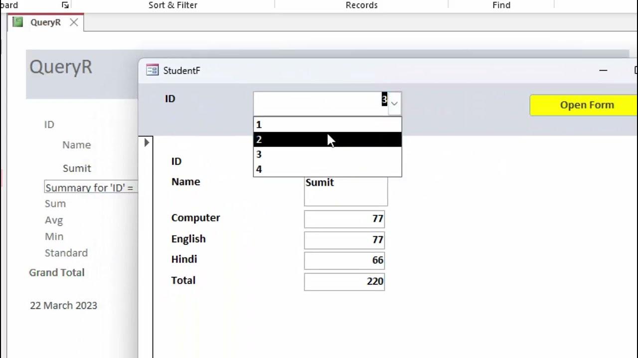 Creating School Management Software On Microsoft Accesscomputerexcelsolution Youtube
