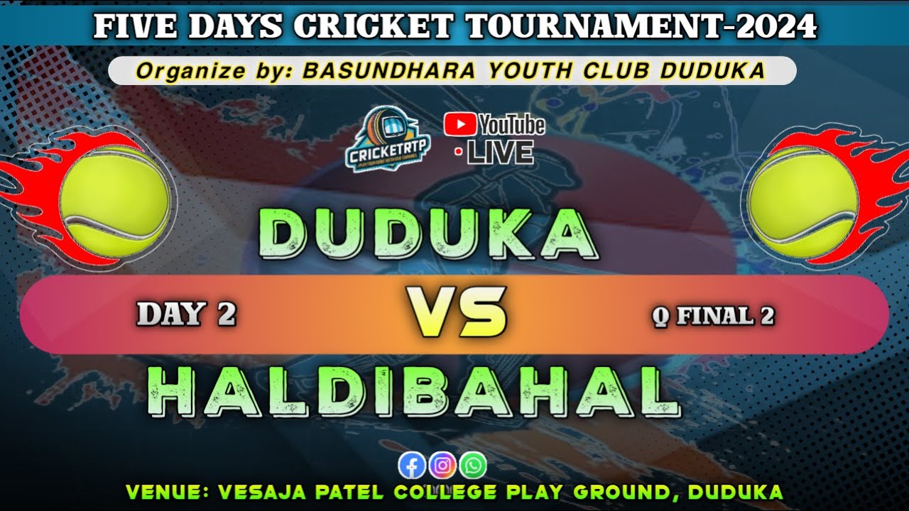 QUATER FINAL 2// FIVE DAYS CRICKET TOURNAMENT 2024//DUDUKA SUNDARGARH ...