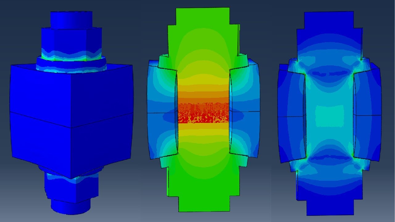 ABAQUS CAE/Example 13: Pre-tensioned Bolts #abaqus #FEM #bolt - YouTube