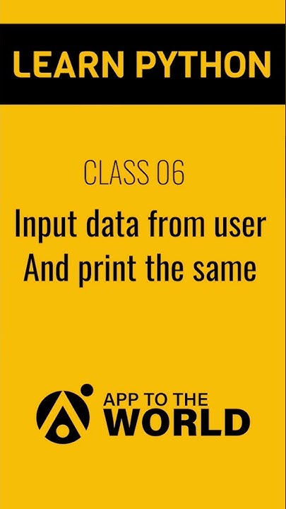 Input Data From User In Python Easy Python Tutorials Pythontutorial Easypython