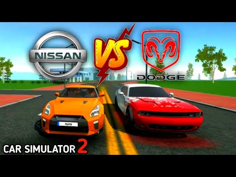 Dodge Challenger Vs Nissan Gtr | Drag Race | Car Simulator 2 | New ...