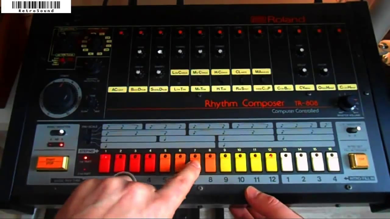 Roland TR 808 Analog Rhythm Composer Drum Sounds Pattern