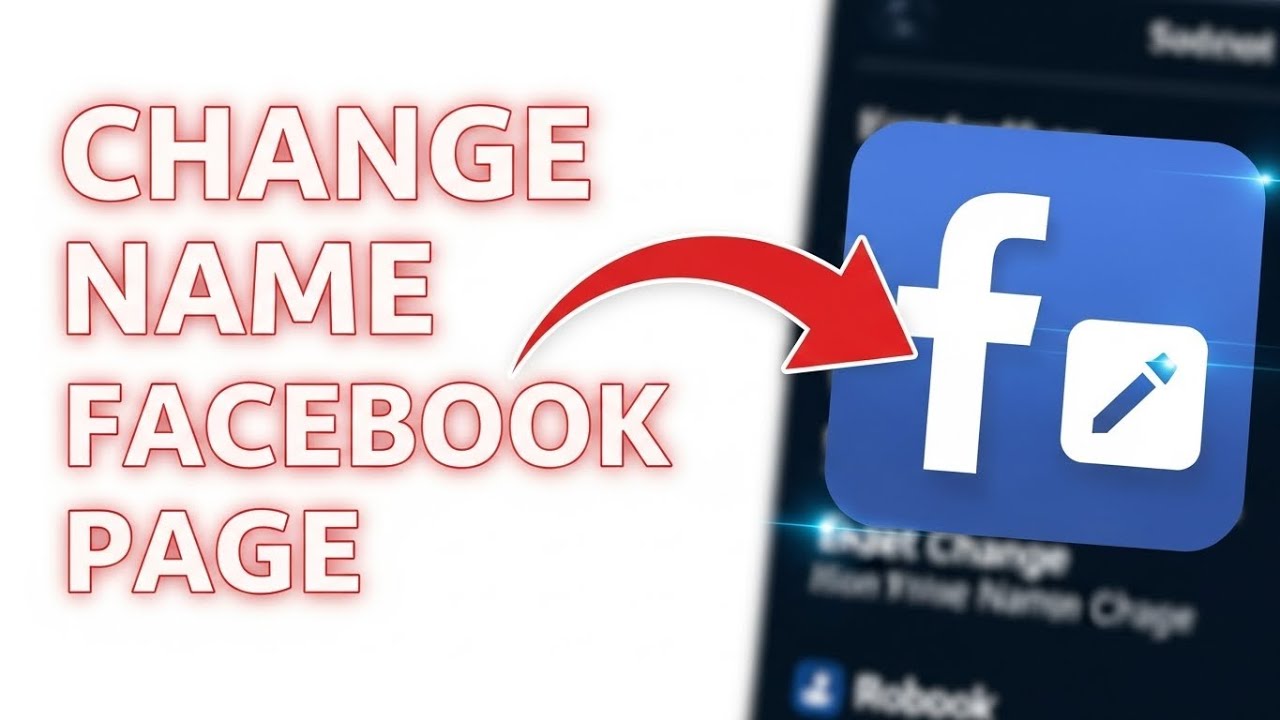 How to Change Facebook Page Name - YouTube