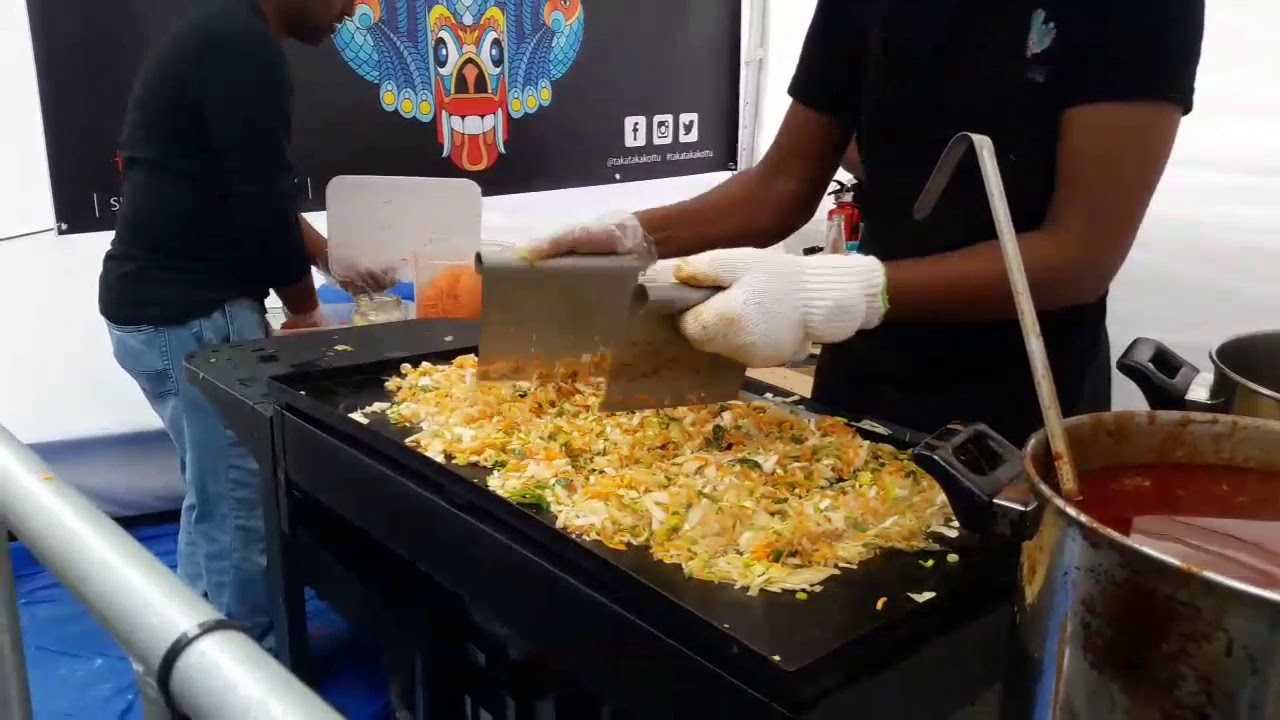 The way of making Sri Lankan style Kottu Roti! කොත්තු කමු! - YouTube