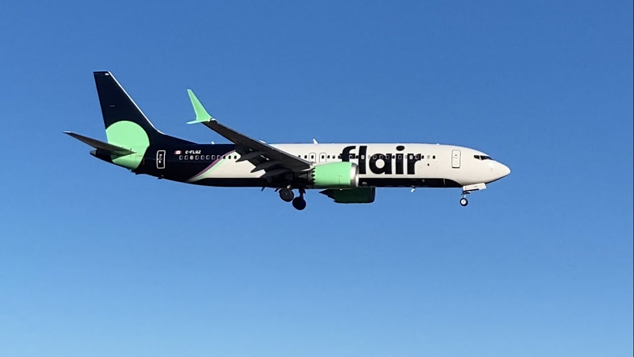 Flair C-FLQZ | Boeing 737 Max 8 | From Abbotsford | Flight F8660 - YouTube
