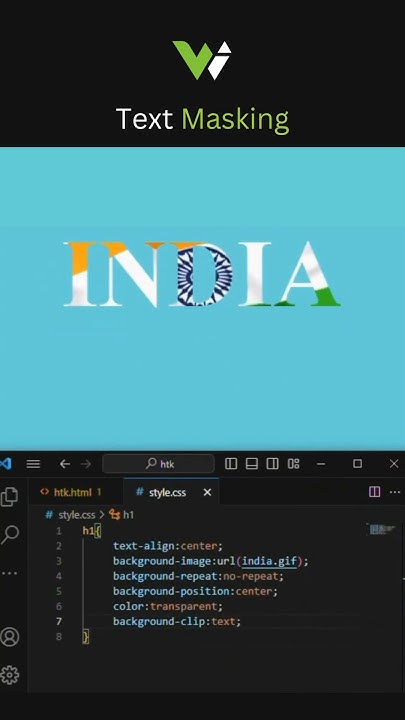 Create Text Masking Into Your Text And Give A New Look Coding Css Programming India Shorts