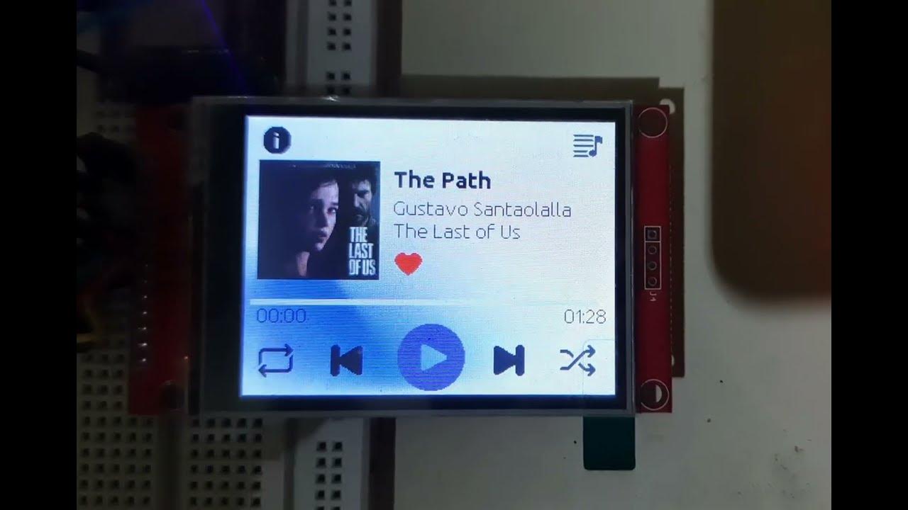Music Player using LameUI v2.0 on ESP32 (with ILI9341 display) - YouTube